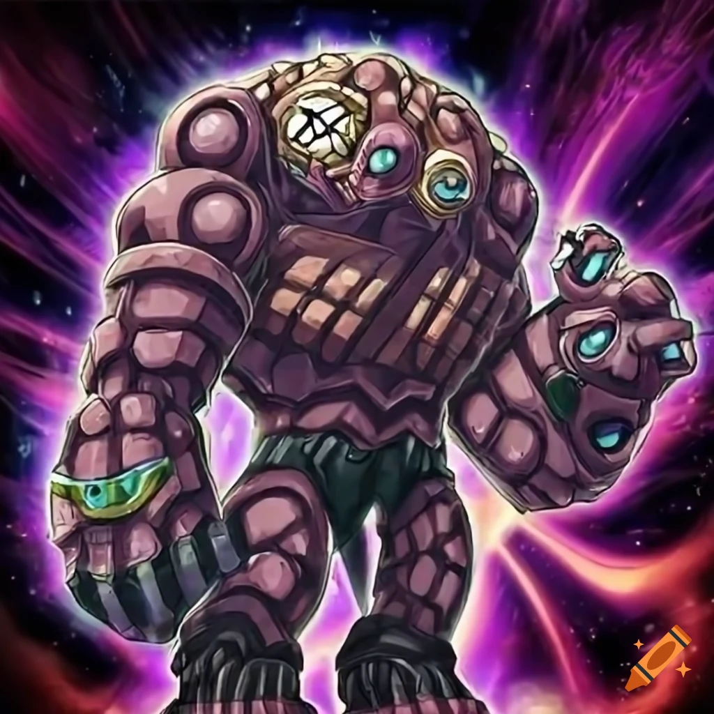 Neo-Spacian Gravity Golem, Yu-Gi-Oh! card art, ancient magitech golem ...