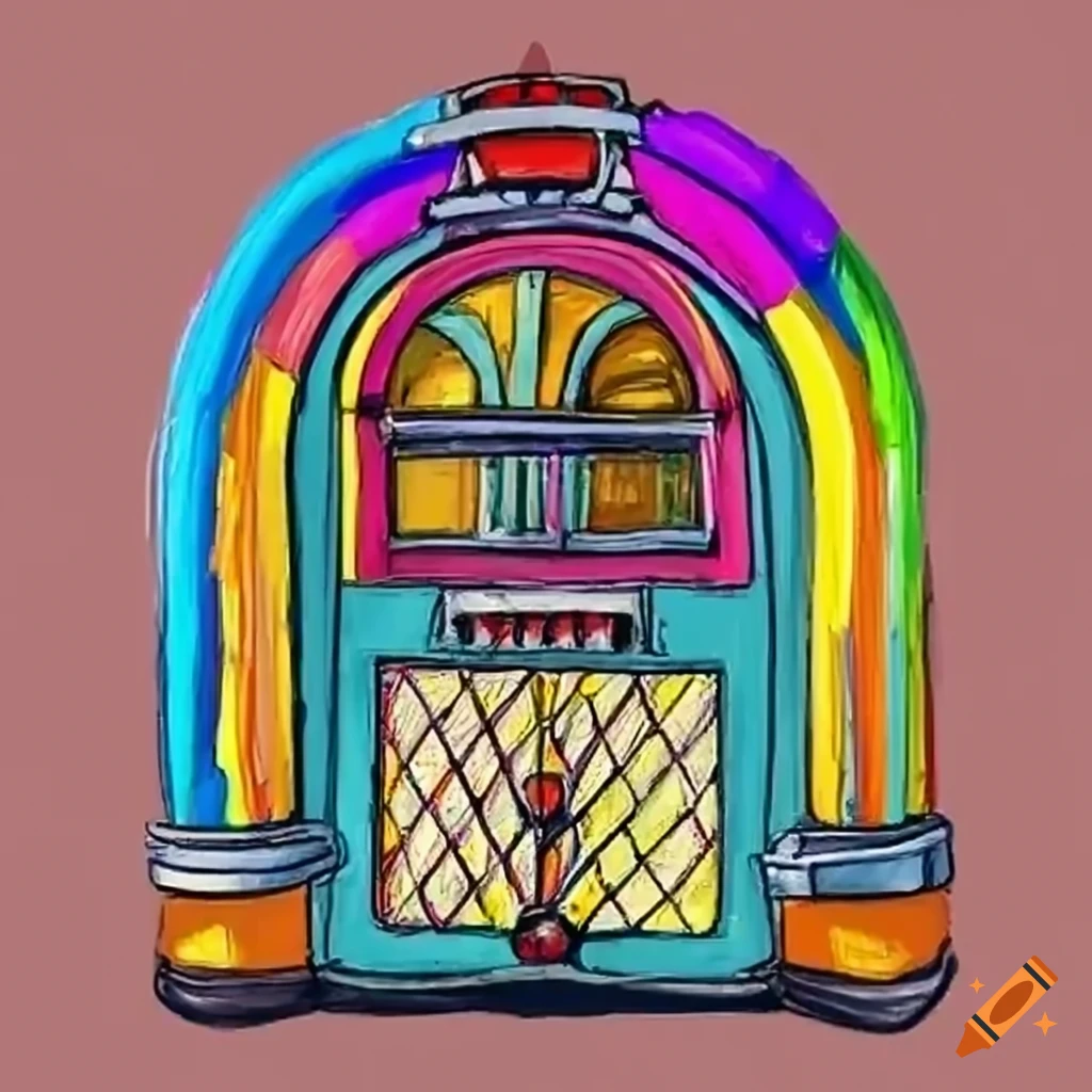 Illustration of a jukebox skipping on beat with life stuck on repeat on ...