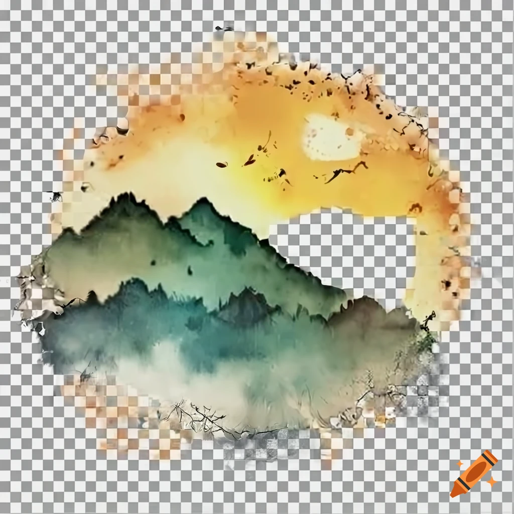 Wildlife photographer logo with mountains, sun, trees, birds, and ...