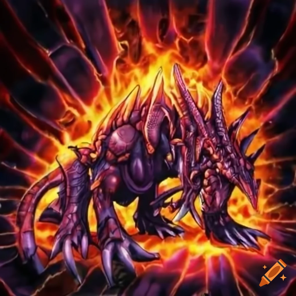 Neo-spacian magma wyrm from yu-gi-oh! card art, a dragon with insect ...