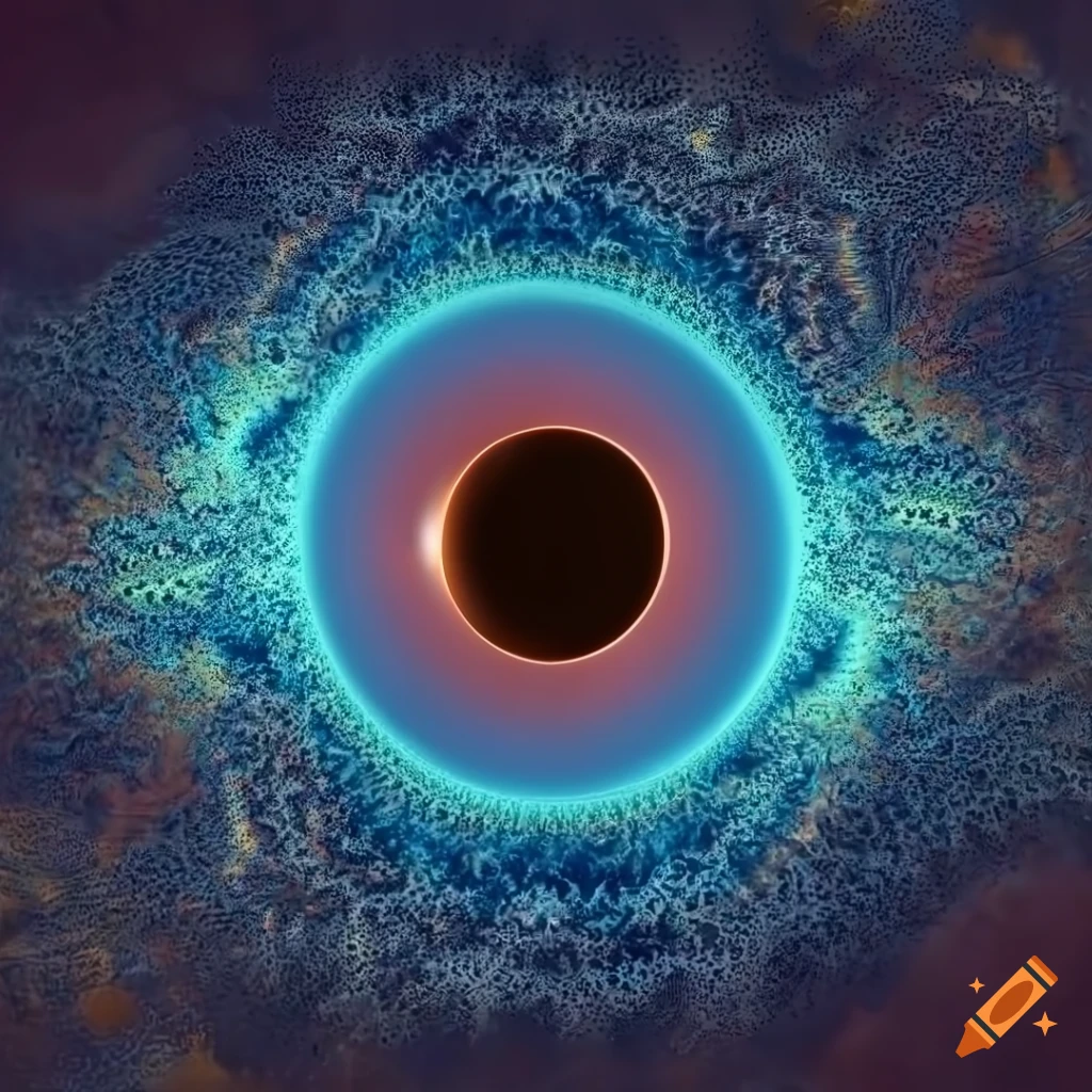 Solar eclipse corona fractal pattern on Craiyon