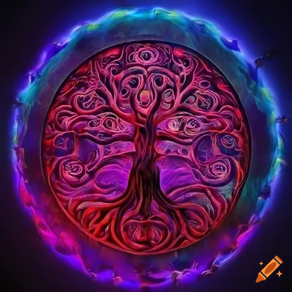 Tree of life within a magic circle on Craiyon
