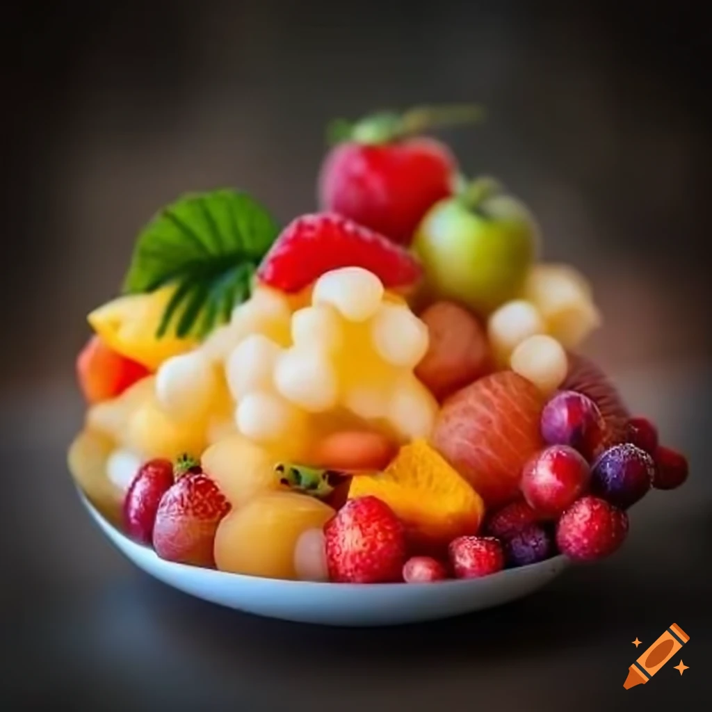 Photorealistic fruit dish on Craiyon