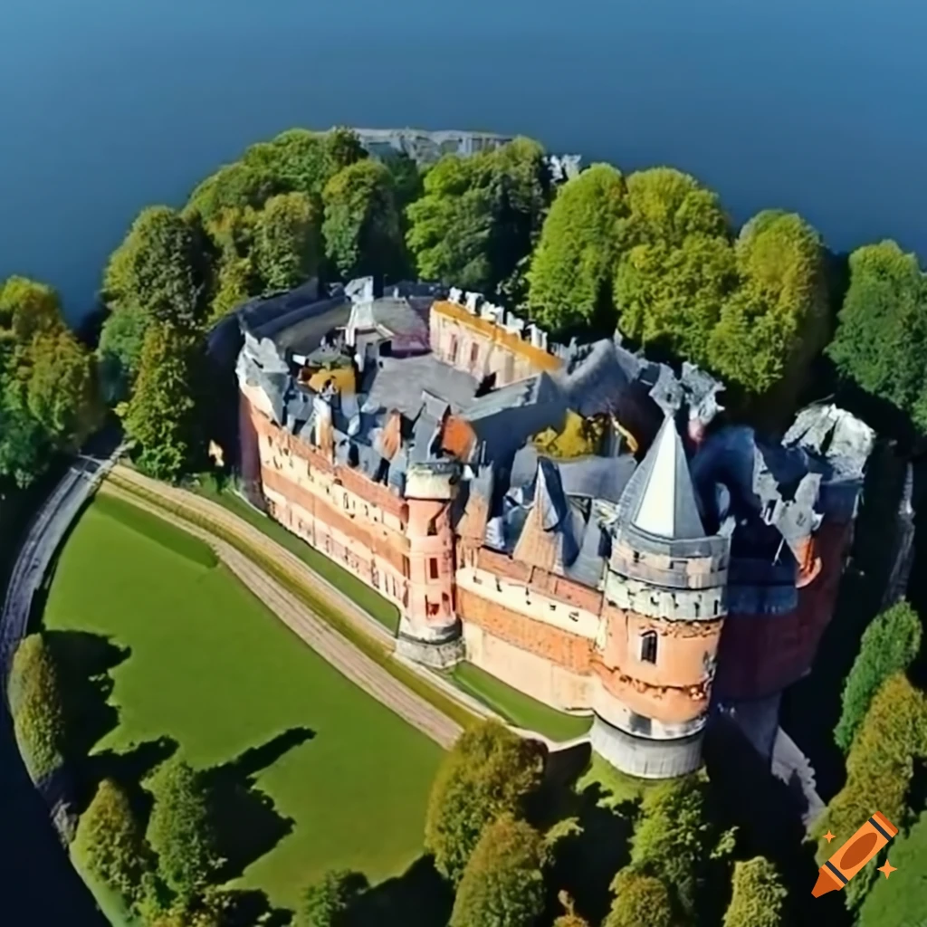 Grand castle with king and queen in royal setting on Craiyon