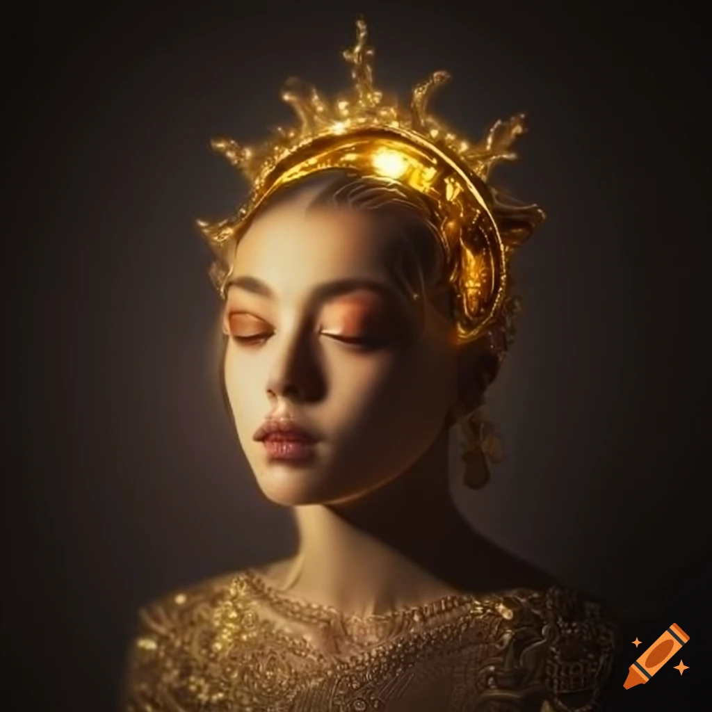 Ethereal sci-fi world inspired by greek mythology with polished gems ...