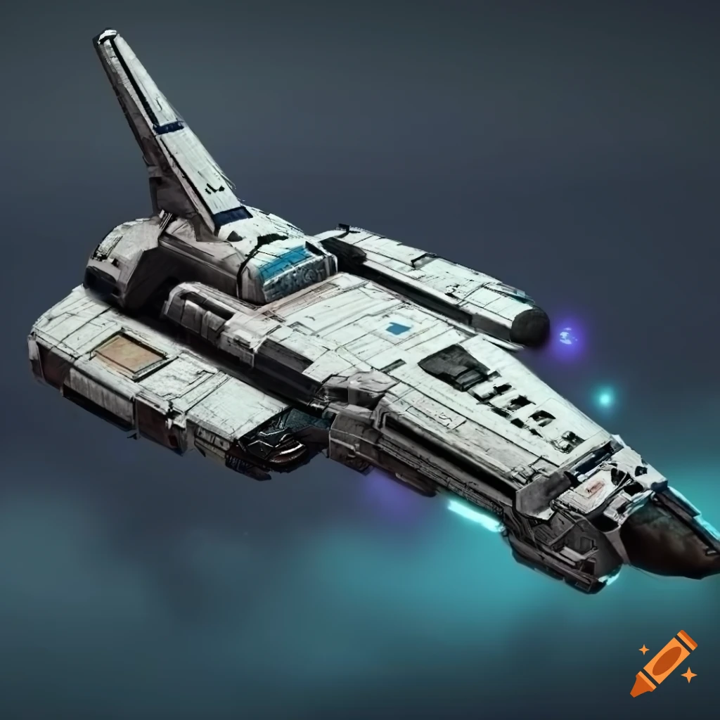 Starfield ship inspired by NASA Endeavor Shuttle with rugged, makeshift ...