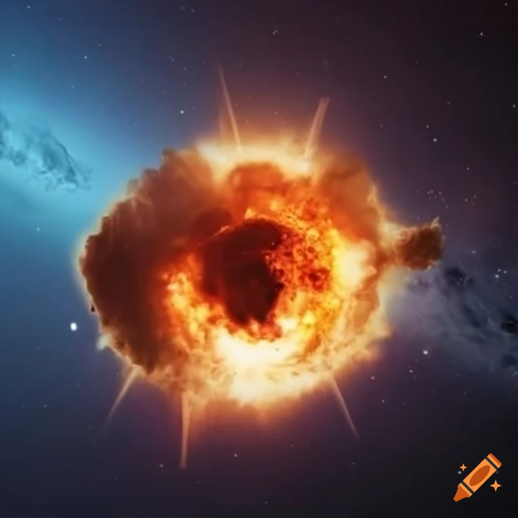 Space explosion on Craiyon