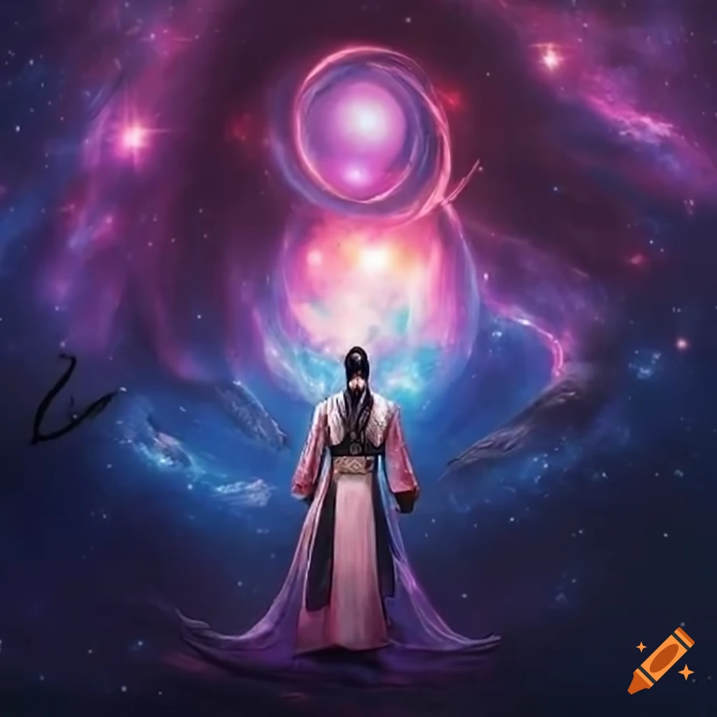Xianxia Protagonist In Majestic Traditional Chinese Clothing In Outer Space On Craiyon