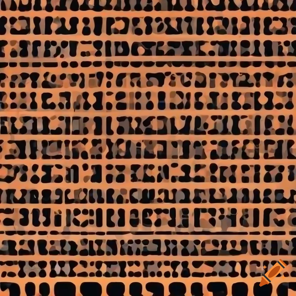 Abstract artwork of black and orange printed circuits with leopard pattern on Craiyon