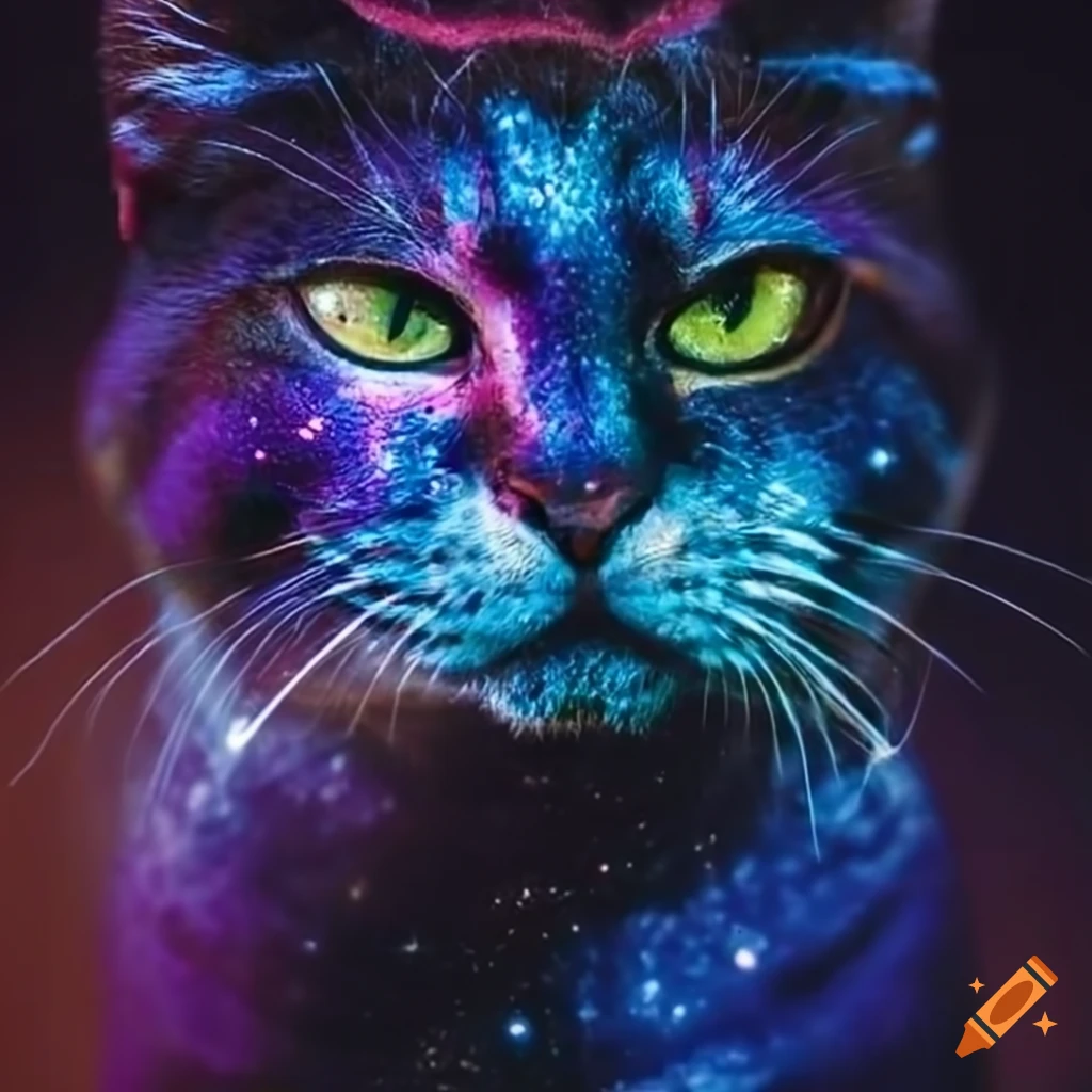 Cosmic cat on Craiyon