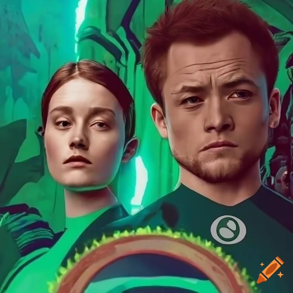 Taron Egerton and Young Sigrid in a Timelord Dr Who and Green Lantern ...
