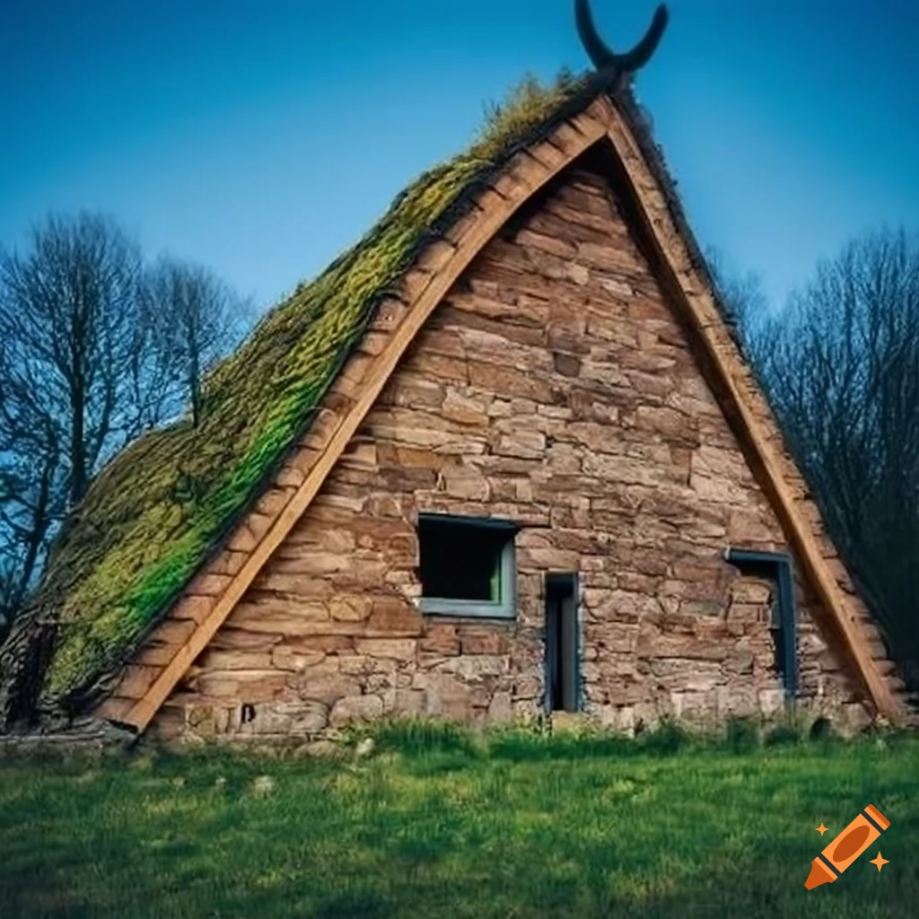 Modern house inspired by viking-age architecture with timber, stone ...