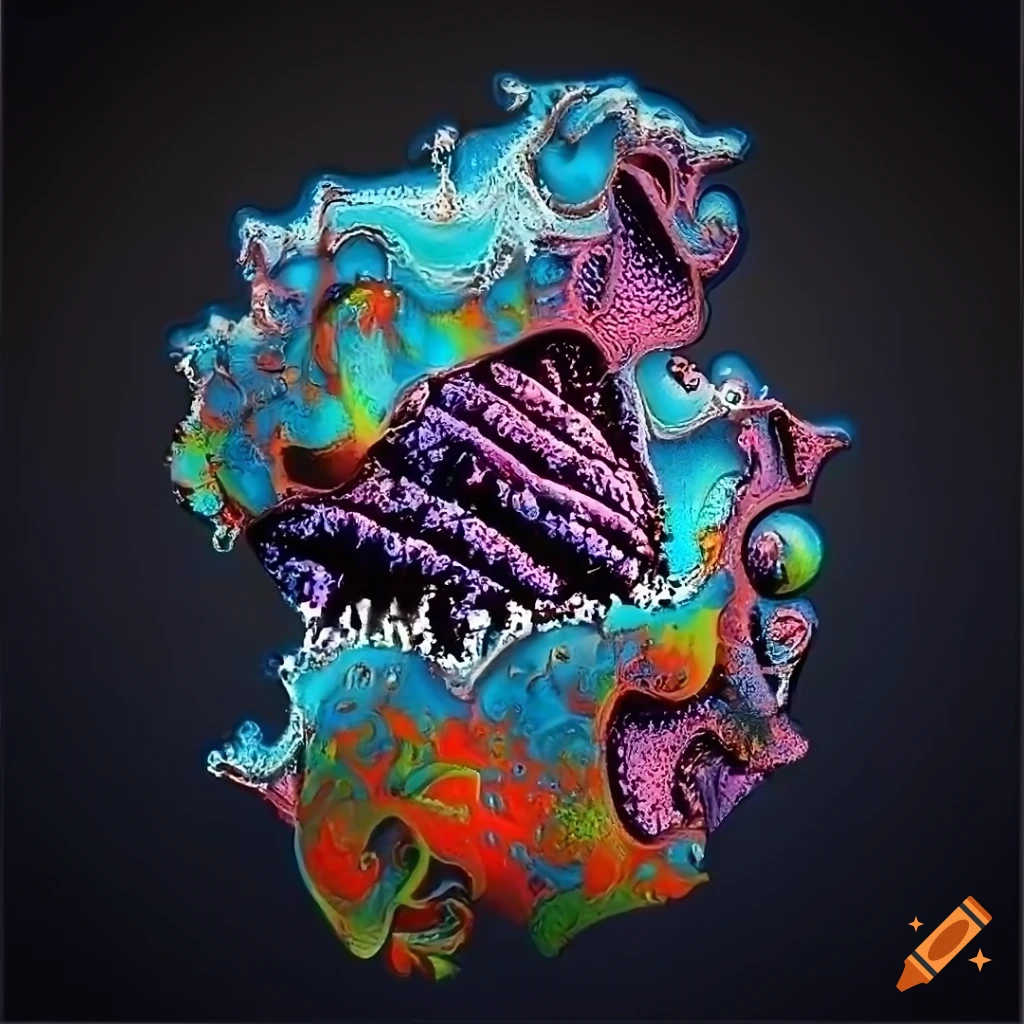 Abstract art inspired by coral reef, graffiti, and mathematical ...