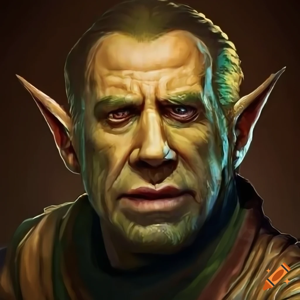 Goblin resembling john travolta in dungeons and dragons fantasy art ...