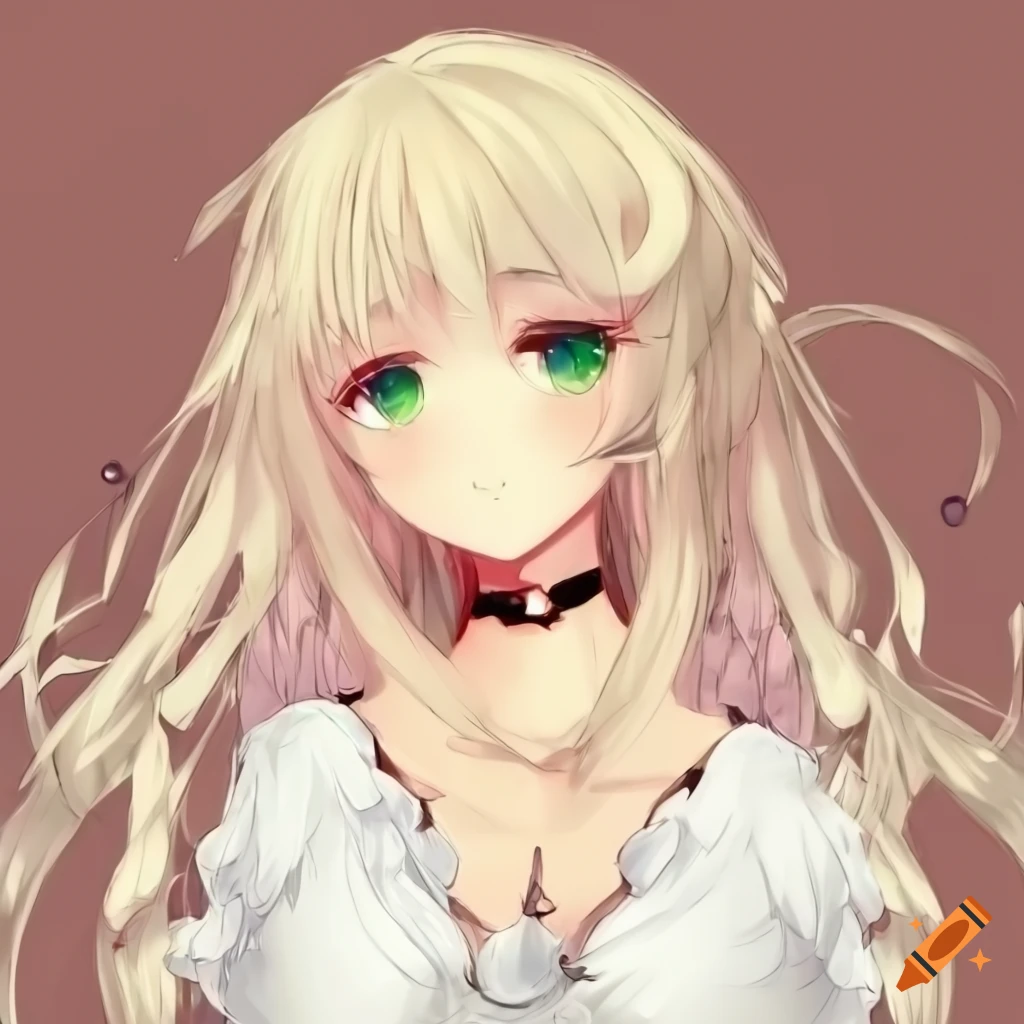 Anime style false angel with four wings and blonde hair on Craiyon