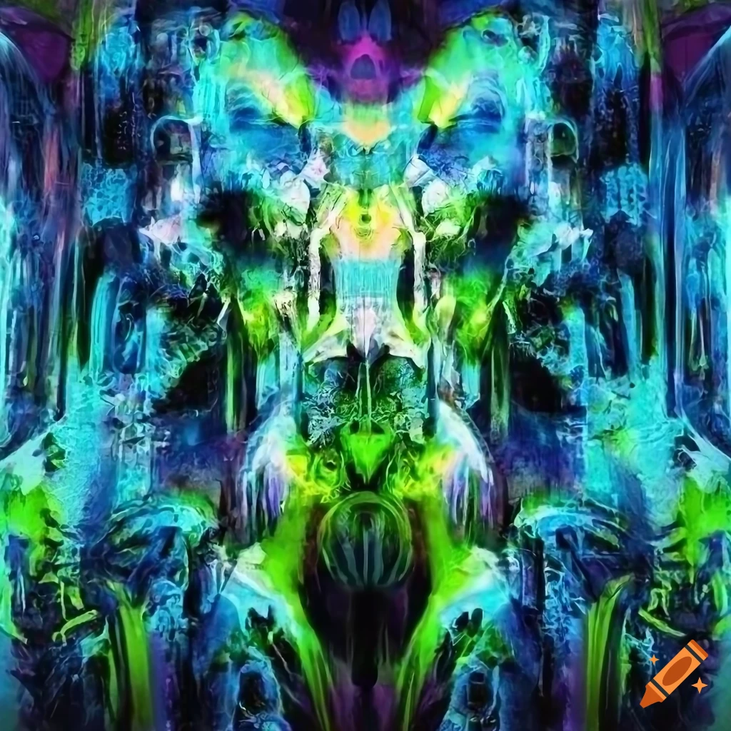 Abstract and epic music album cover artwork in blue and green tones on ...