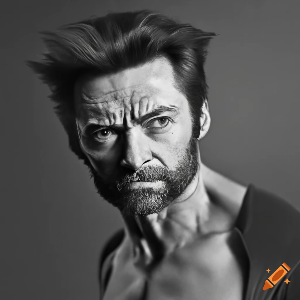 Intense action pose of Wolverine character with sharp claws ready for battle on Craiyon