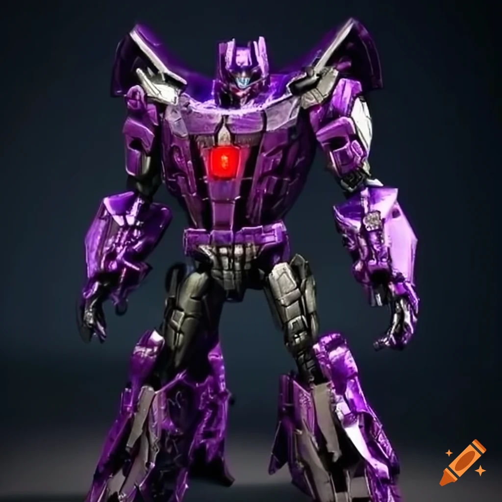 Towering decepticon inspired by shockwave with metallic purple and ...