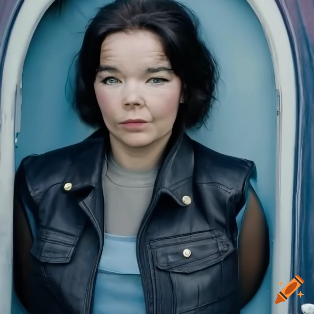 Photorealistic portrayal of a young woman in outlaw biker style ...