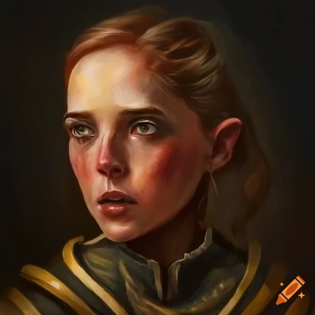 Rpg character portrait in oil painting style on Craiyon