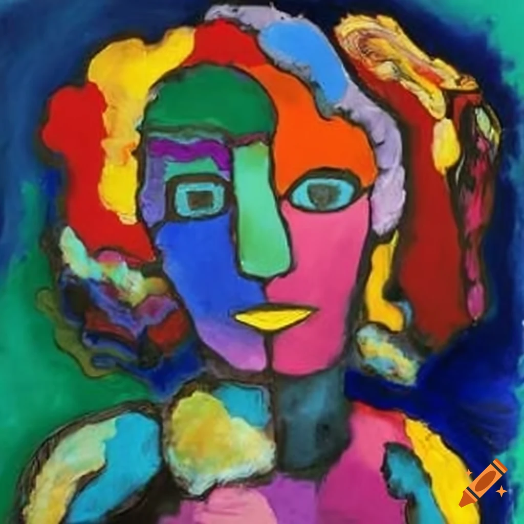 Colorful painting of divorcing parents by Kandinsky and Karel Appel on ...