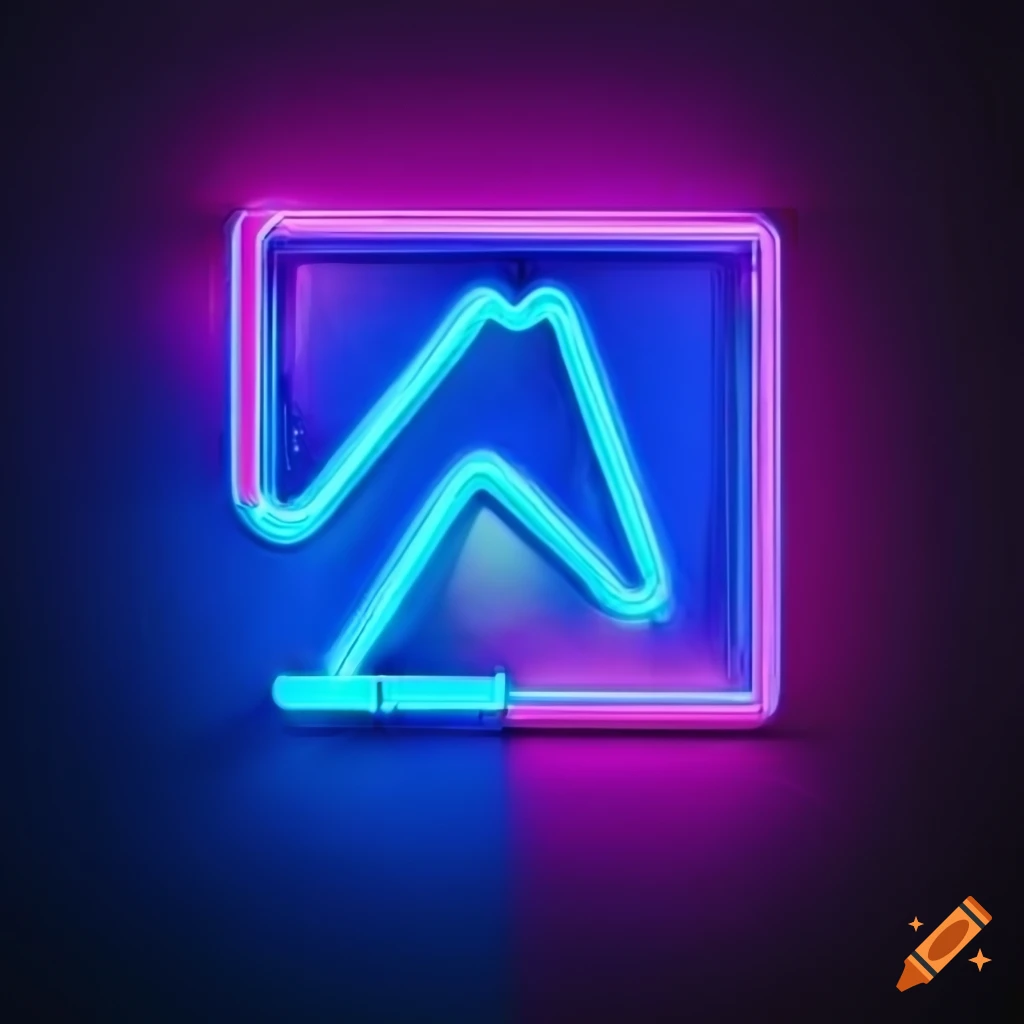 Neon ep in neon road sign style for an album cover on Craiyon