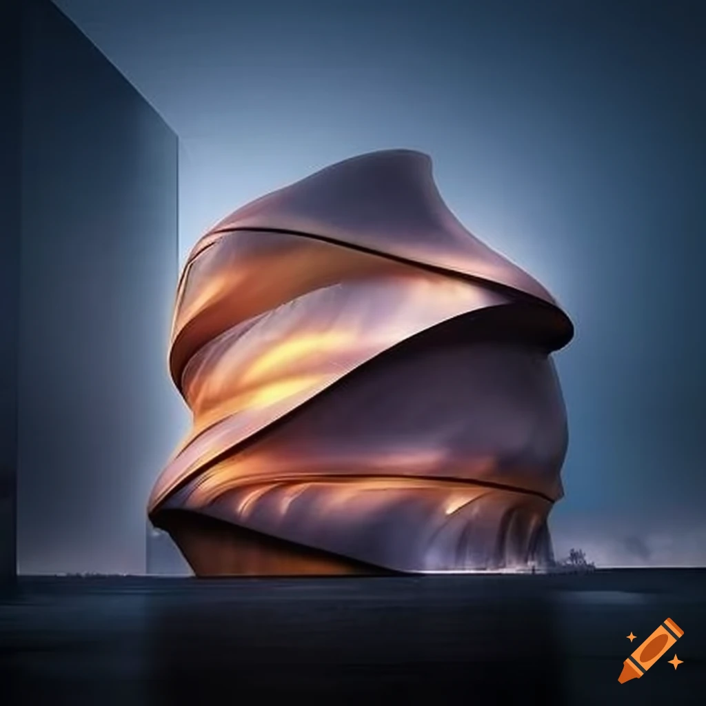 Twisting building architecture on Craiyon