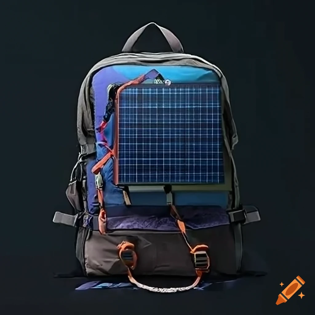 Smart hiking backpack with solar panels, gps, flashlight, cooling ...