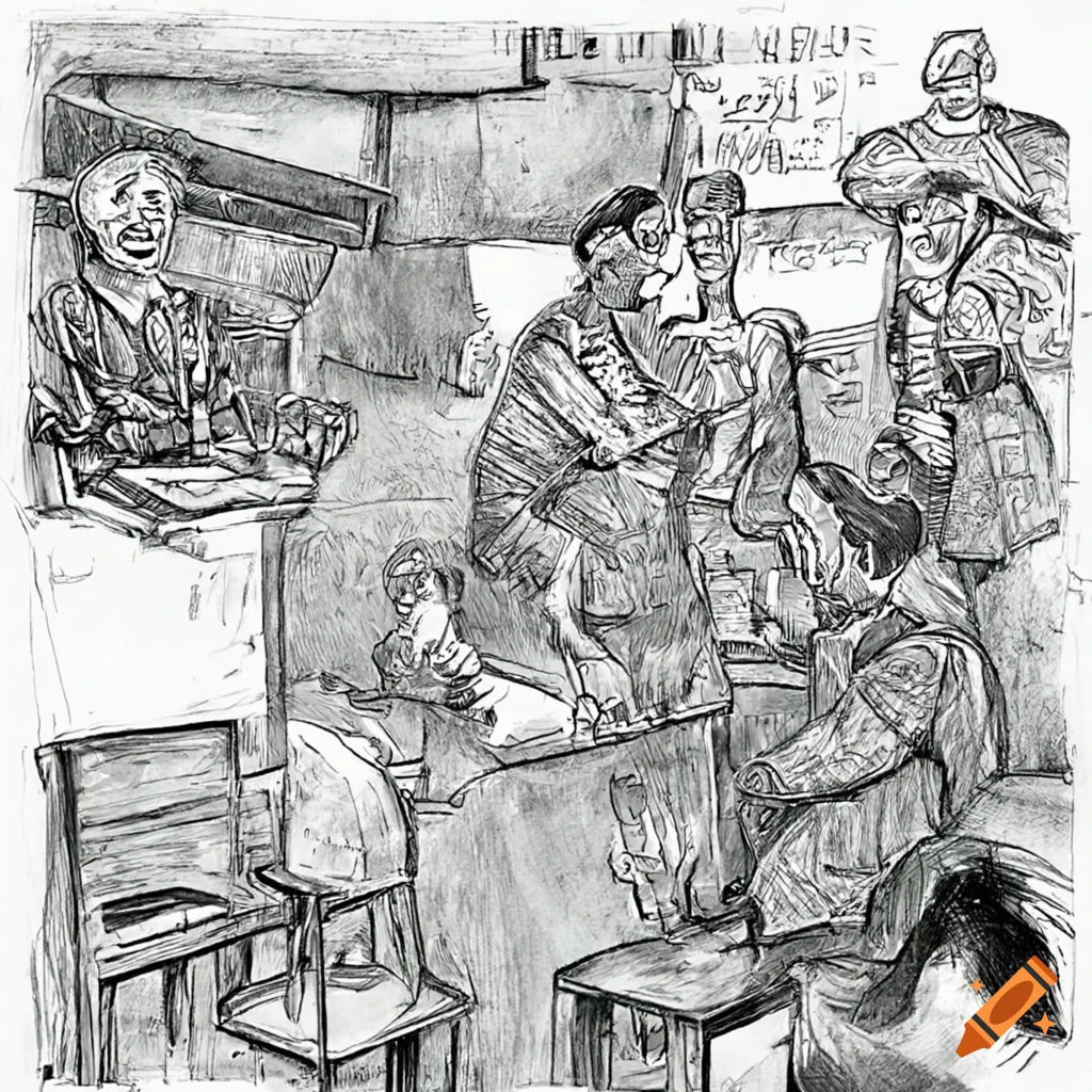 Editorial cartoon depicting inflation in the Philippines on Craiyon