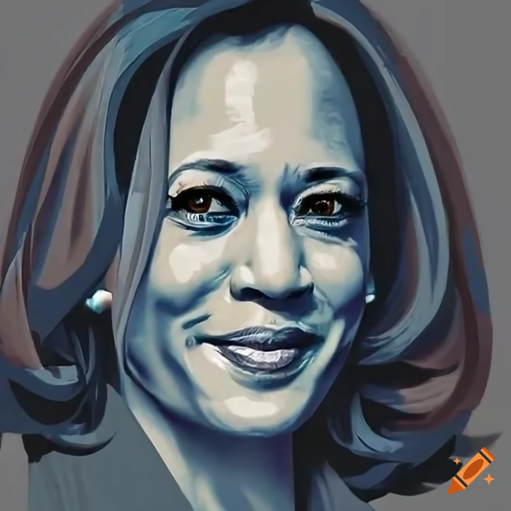 Portrait of president kamala harris exuding intelligence and grace on ...