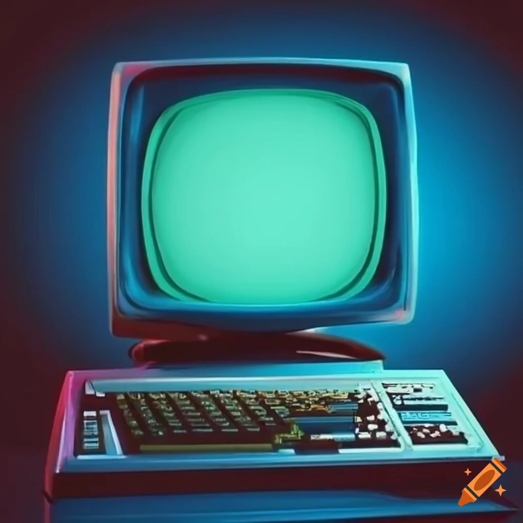 Retro computer screen on Craiyon