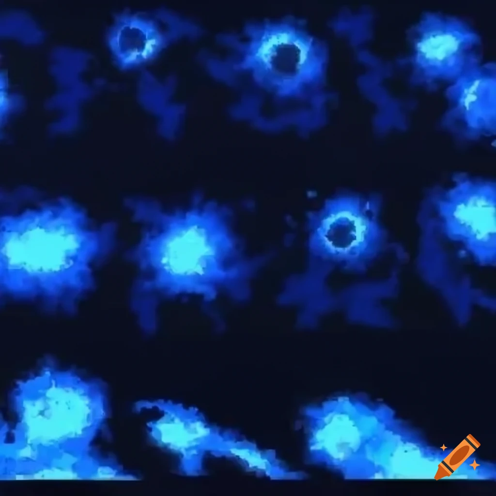 Blue explosion sprite for hyper space game on Craiyon