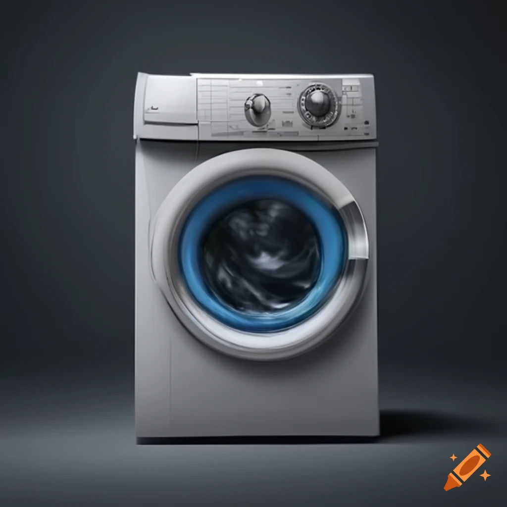 Photorealistic washing machine resembling a work of art on Craiyon