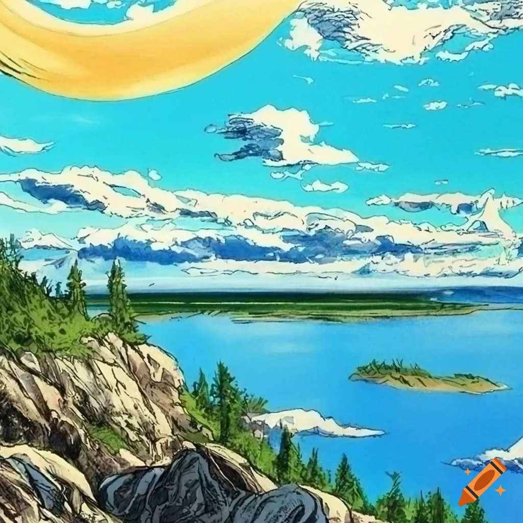 Wide landscape view from Koli, Finland in JoJo's Bizarre Adventure ...