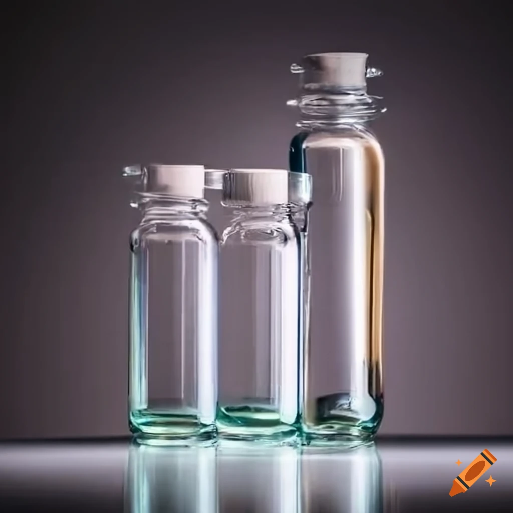 Glass vials displaying different science experiments on Craiyon
