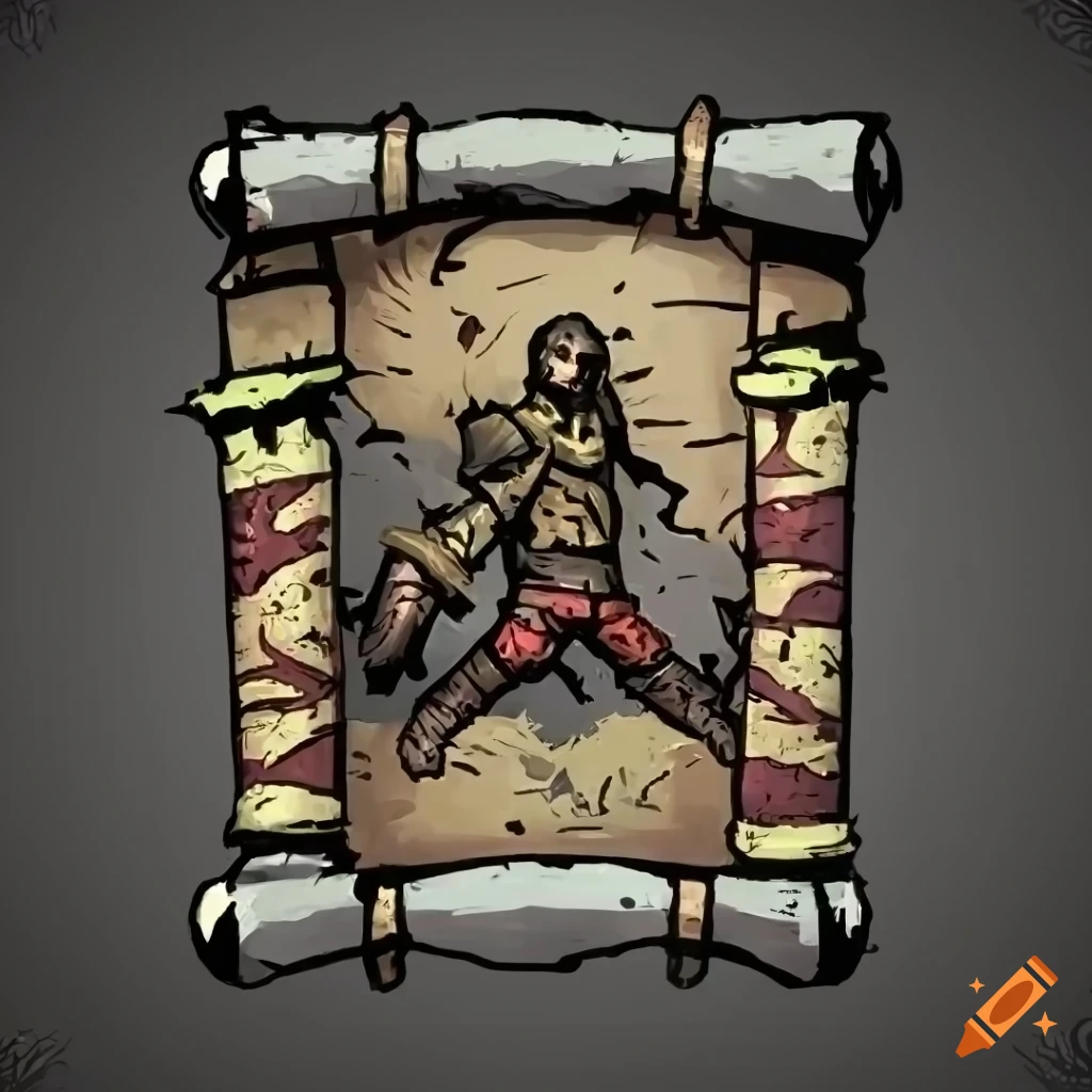 Ancient scroll in the Darkest Dungeon game on Craiyon