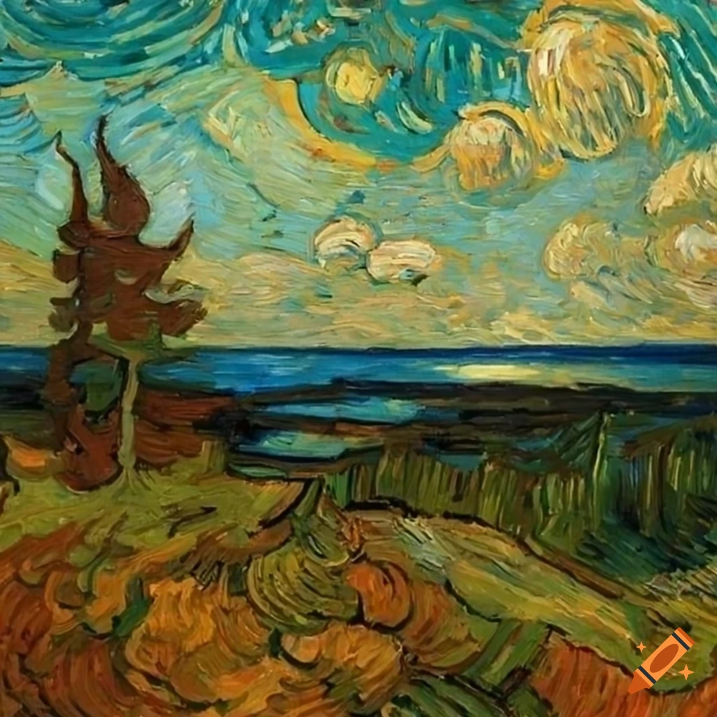 Wide landscape view from koli, finland by vincent van gogh, post ...