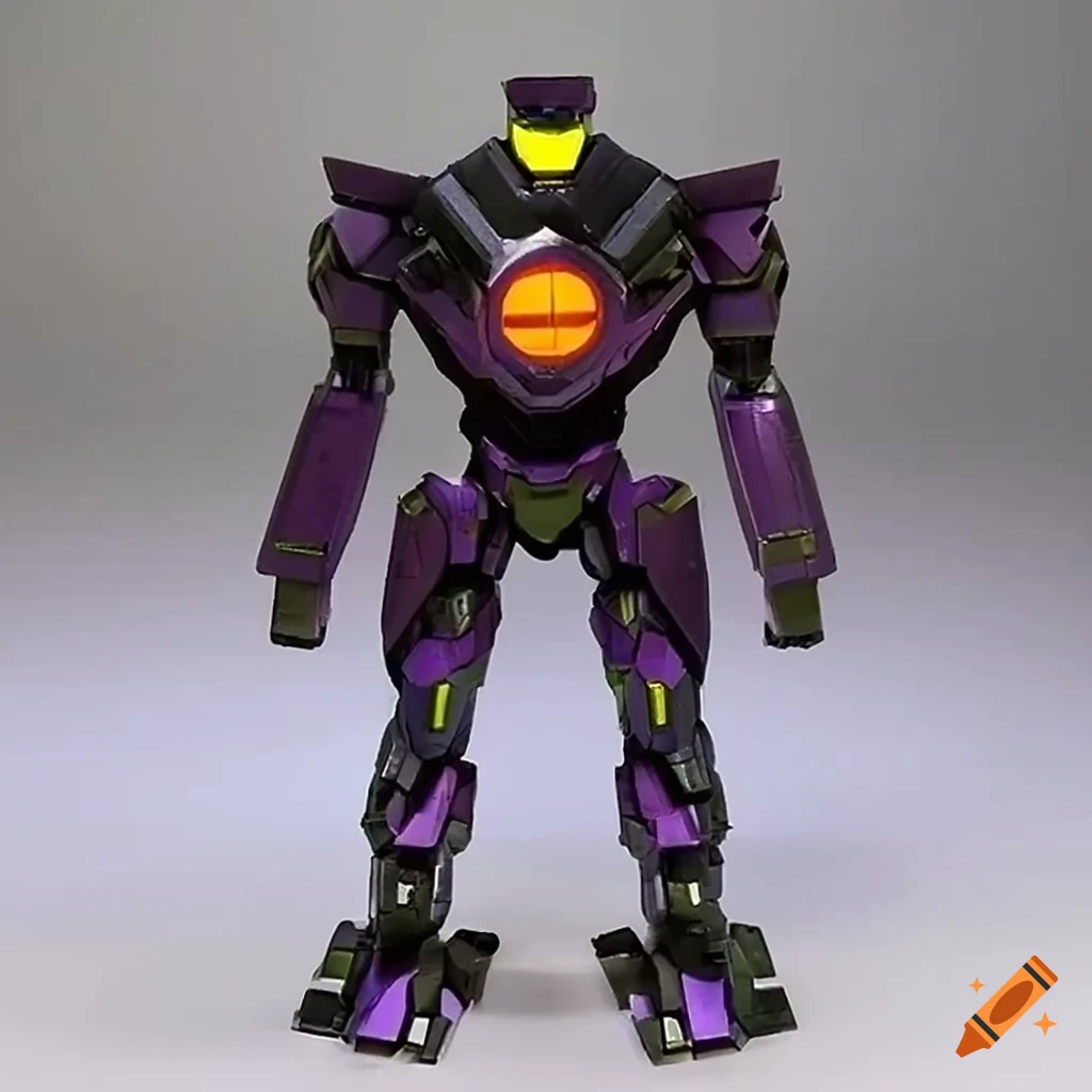 Construction robot inspired by Jaeger robots and EVA Unit-01 design on ...