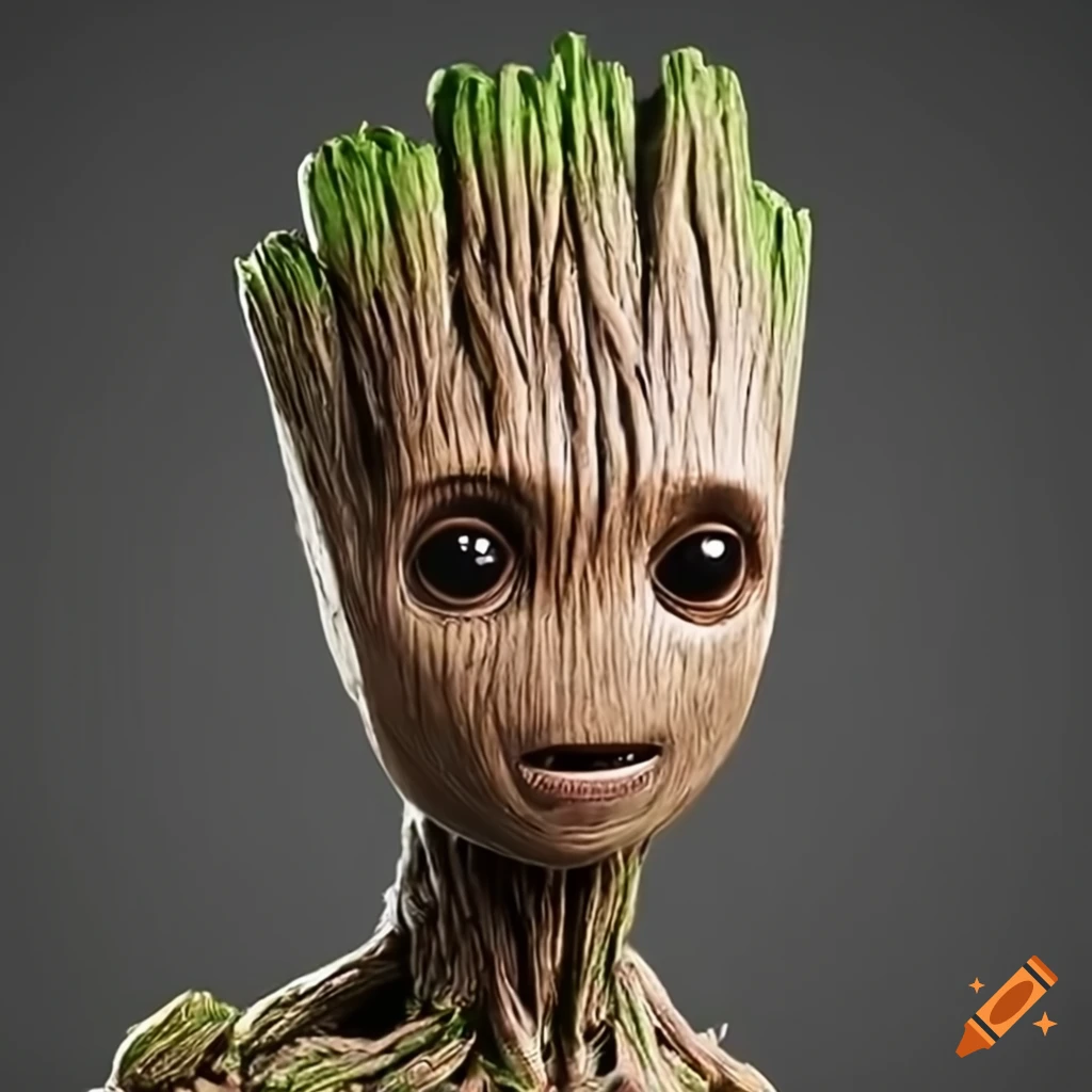 Groot character on Craiyon