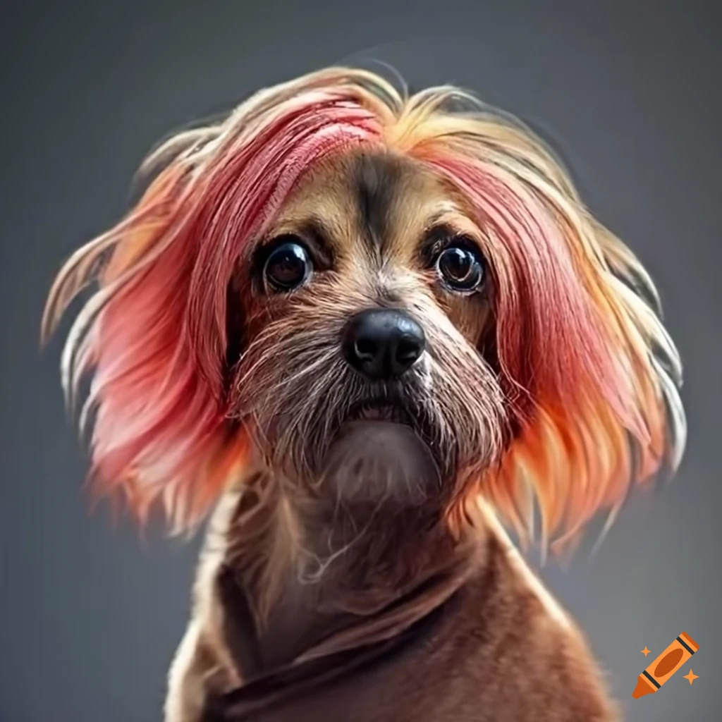 Dog with a stylish mohawk hairstyle on Craiyon