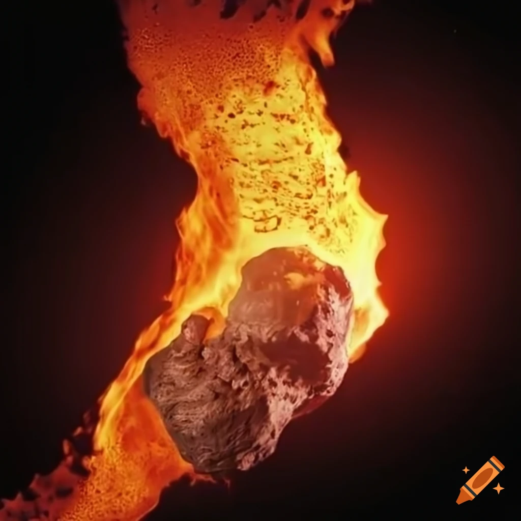 Asteroid on fire on Craiyon