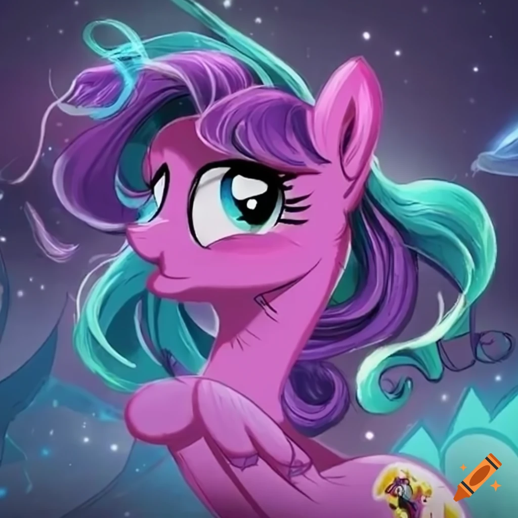 Little Pony Ponies in the Cosmic Dream War ready for combat on Craiyon