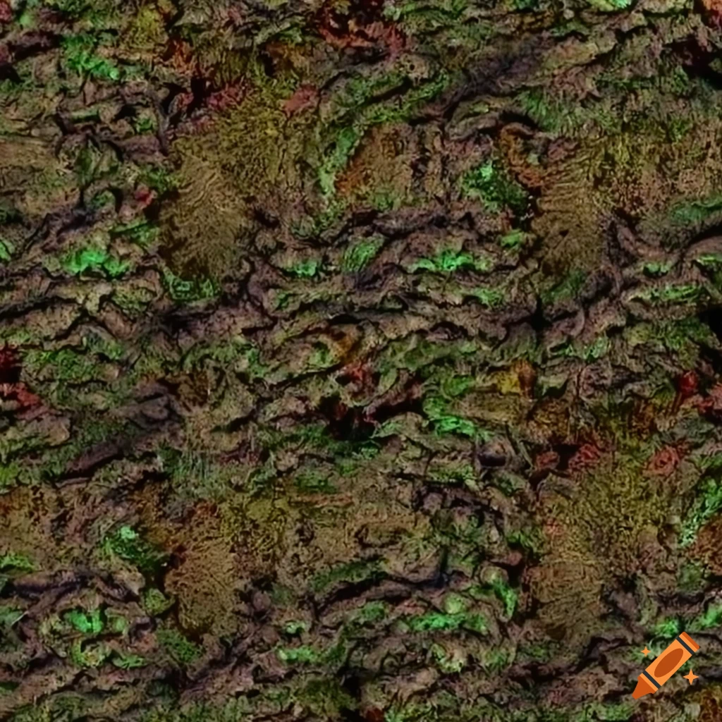 High-res seamless alpha map of colored leaves, grass, and tree bark ...