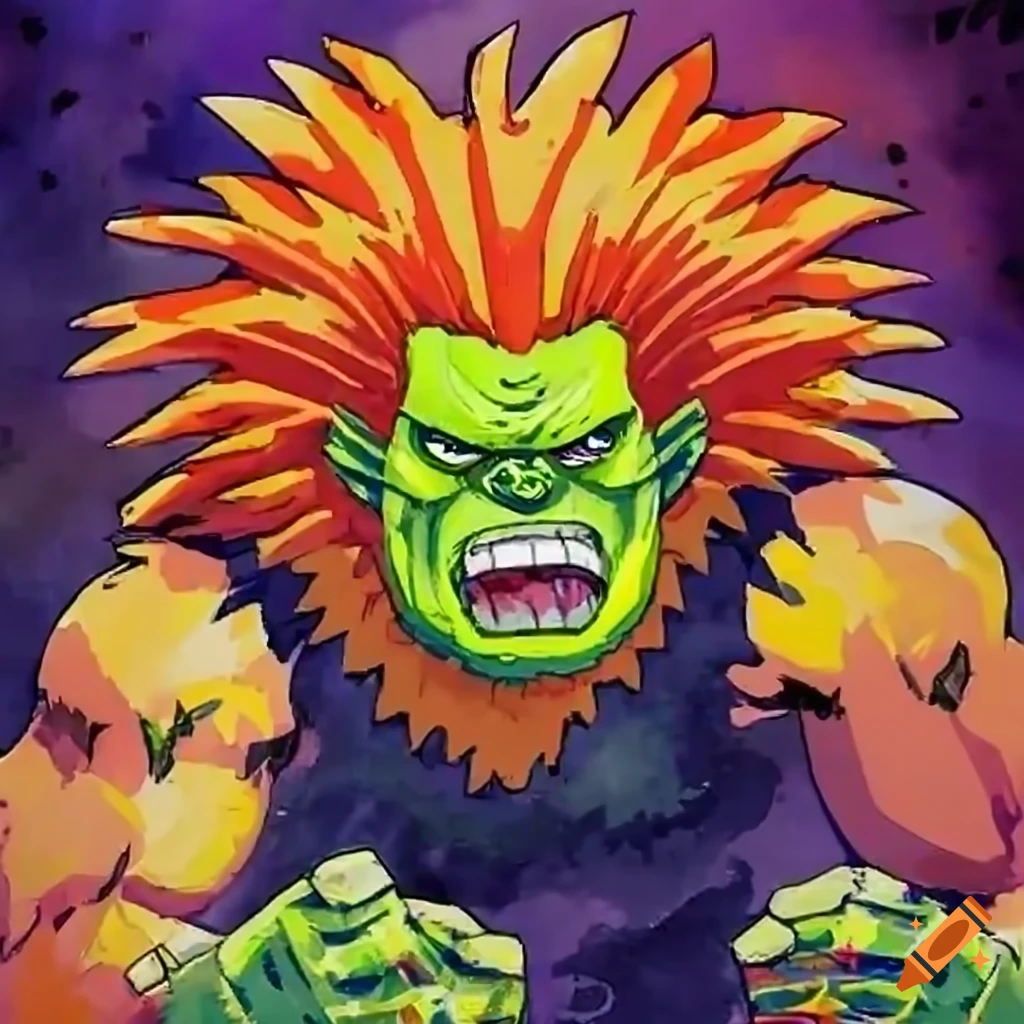 Cartoon character performing electric attack on aliens in cosmic ...