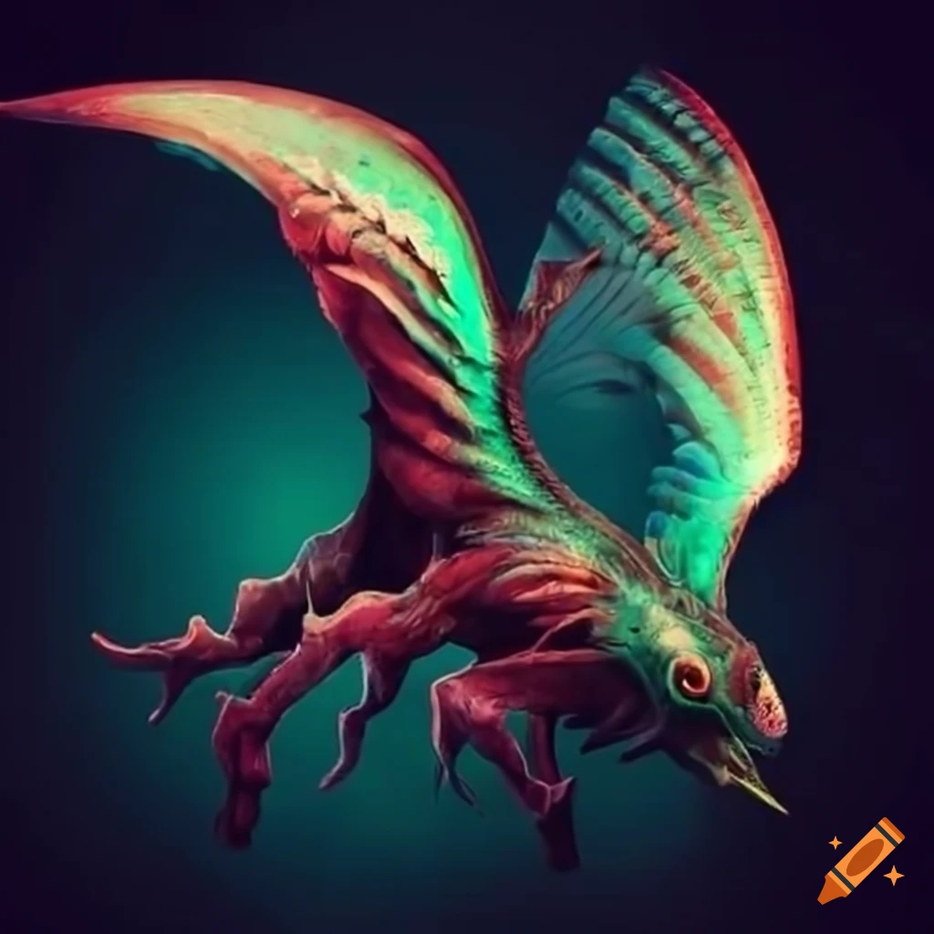 Flying monster on Craiyon