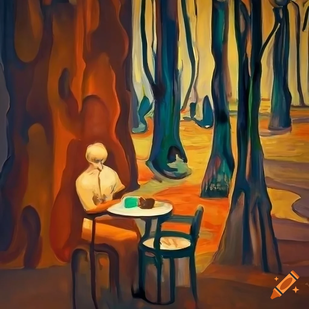 Coffee shop with dutch and dali elements in van gogh and georgia o ...