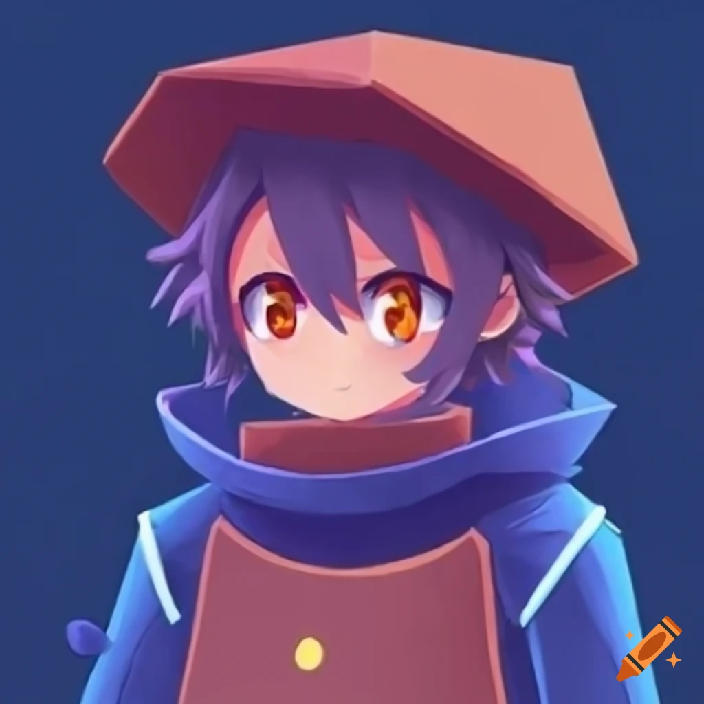 Fanart of niko from oneshot in anime style with geometric shading and ...