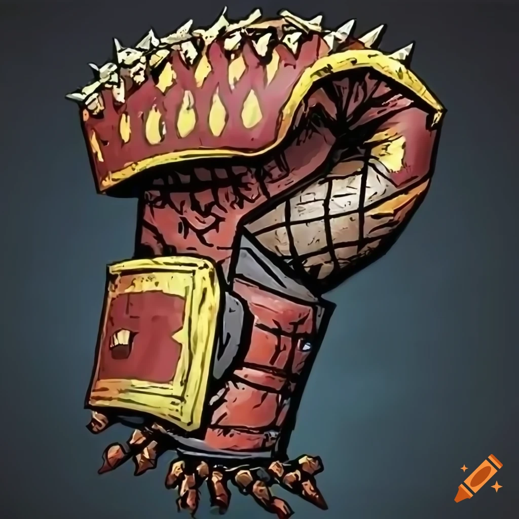 Darkest Dungeon legendary spiked boxing gloves item on Craiyon