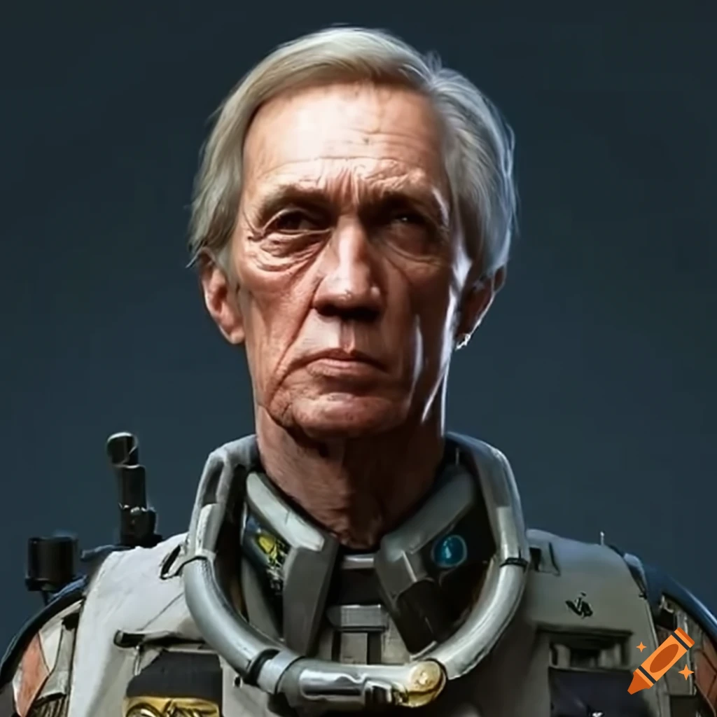 Mech pilot with short hair, inspired by david carradine style on Craiyon