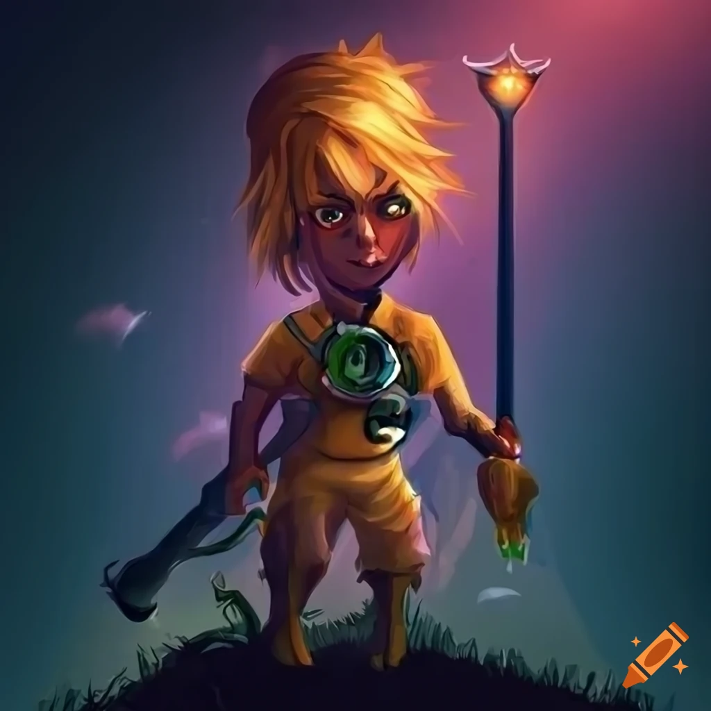 Illustration of a video game player character at 64px x 32px size on ...